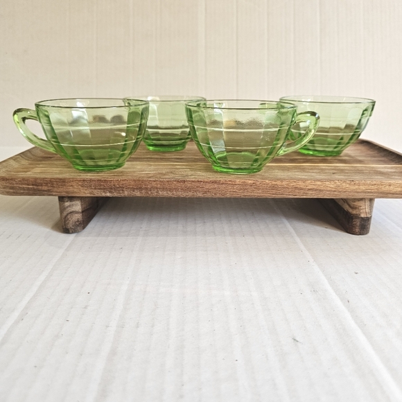 Anchor Hocking | Dining | Vintage Anchor Hocking 4 Green Depression ...